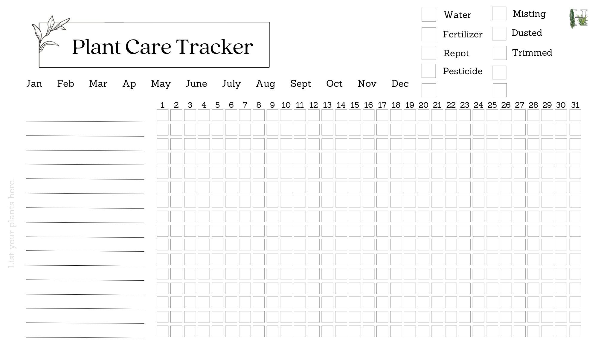 Plant Care Tracker